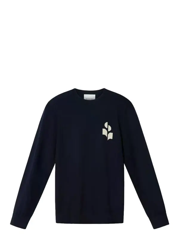 MARANT Antea" Pullover With Contrast Logo - Blue