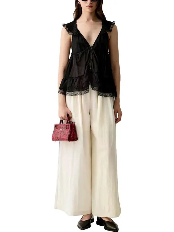 HOSS INTROPIA Celeste Embroidered Blouse - Black