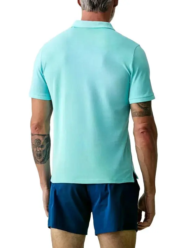 Guess Logo-patch Polo Shirt - Blue