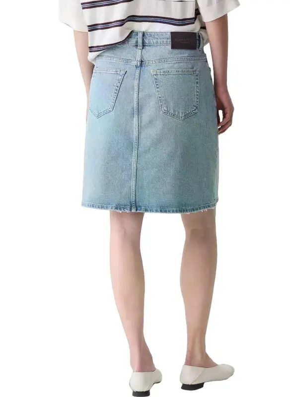 Marc O'polo Logo Patch Denim Mini Skirt - Blue