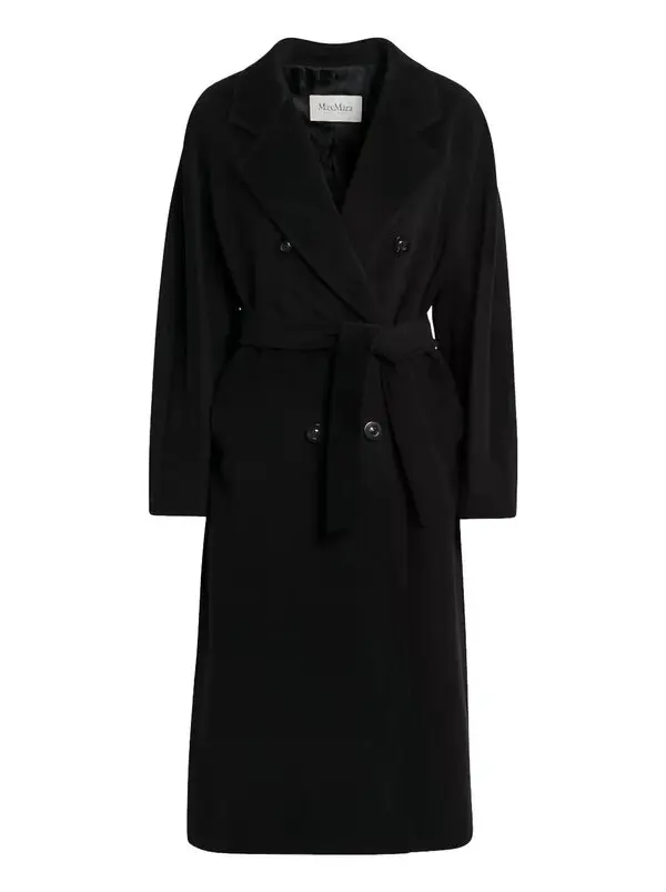 Max Mara Double-breasted Belted Coat - Black