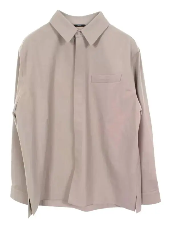 Fendi Ff Logo Embroidery Shirt - Neutrals