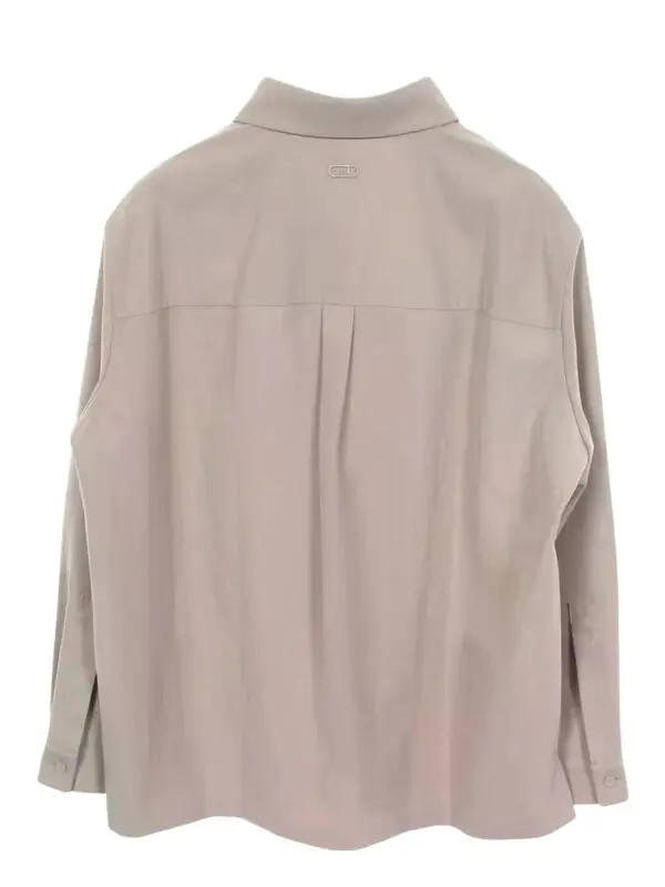 Fendi Ff Logo Embroidery Shirt - Neutrals