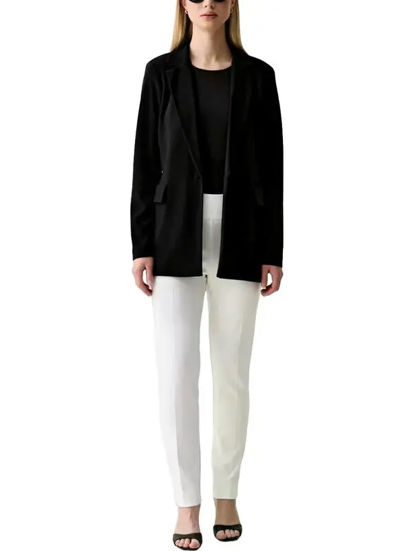 Joseph Ribkoff Slim-fit Trousers With Logo Plaque - White
