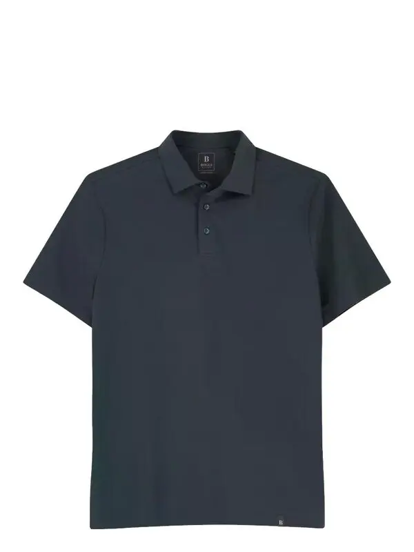 Boggi Milano Polo In Stretch Supima Cotton Jersey - Blue