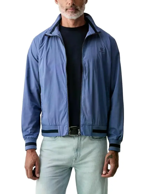 HACKETT LONDON Logo Detail Zip-fastening Jacket - Blue