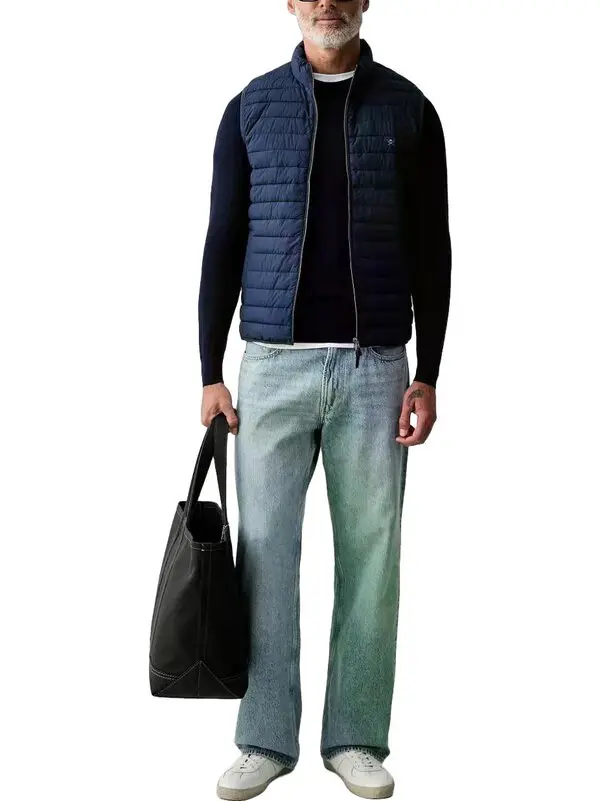 HACKETT LONDON Quilted Logo-embroidered Gilet - Blue
