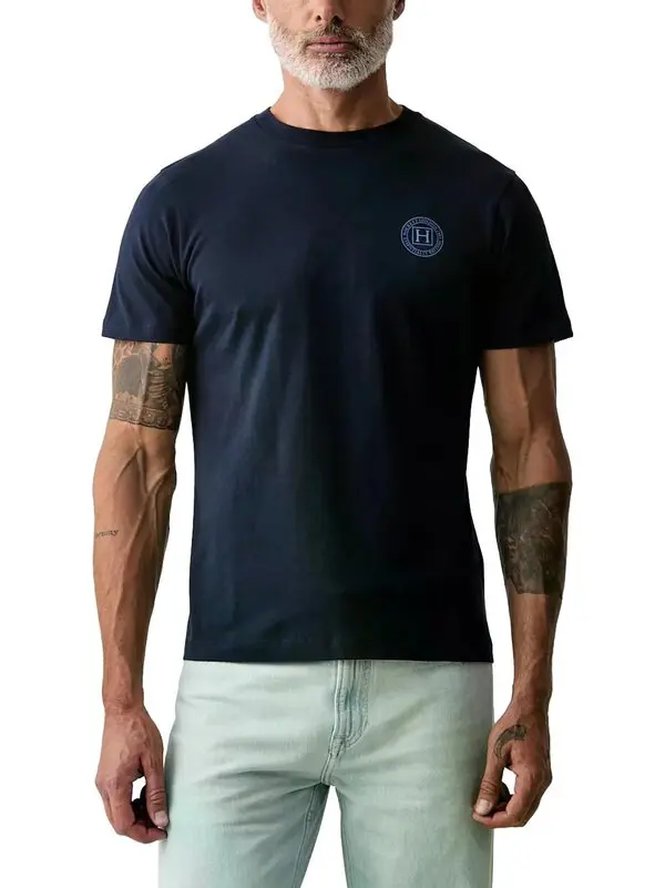 HACKETT LONDON Logo-print Crew Neck T-shirt - Blue
