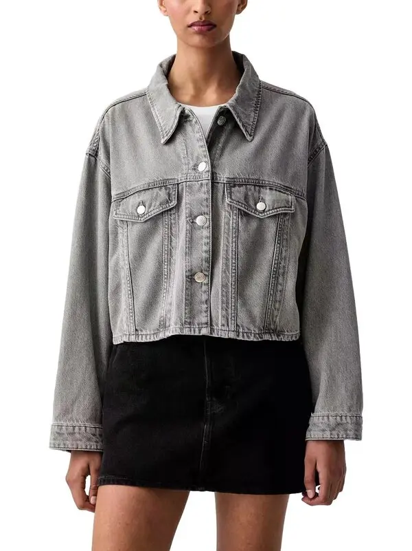 Marc O'polo Acid Wash Denim Jacket - Grey
