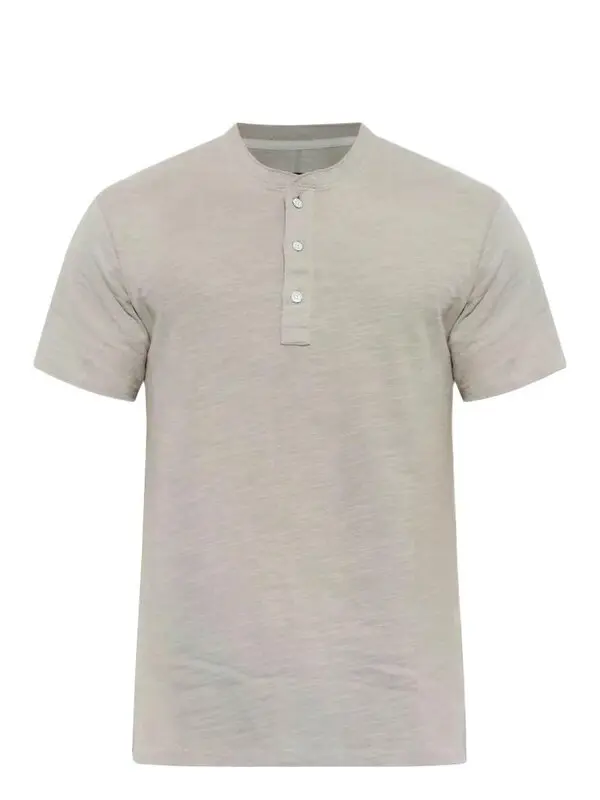 Rag & Bone Raw-edge Henley T-shirt - Grey
