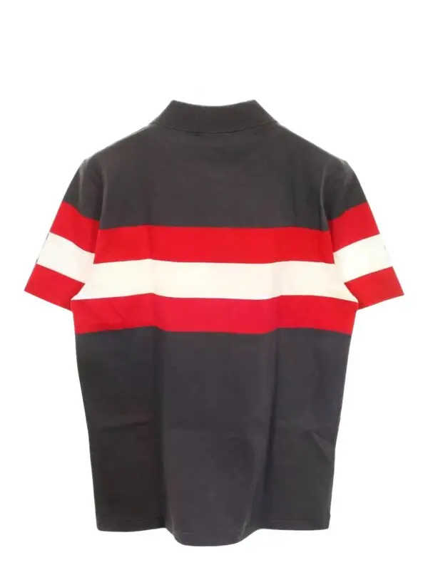 LOUIS VUITTON 2010s Horizontal-stripe Polo Shirt - Grey
