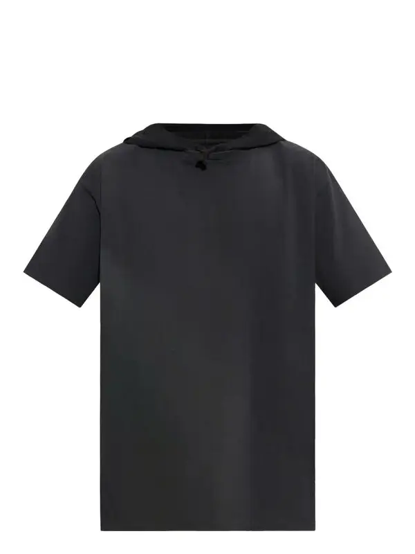 MAISON MARGIELA Graphic-print Hooded T-shirt - Black