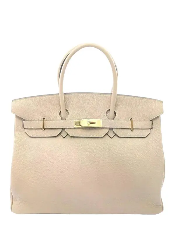 Hermès 35 Birkin Leather Tote Bag - Neutrals