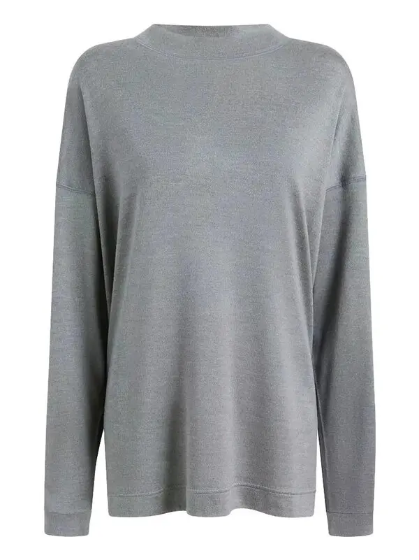 Khaite Dylan Top In Heather Silk - Grey