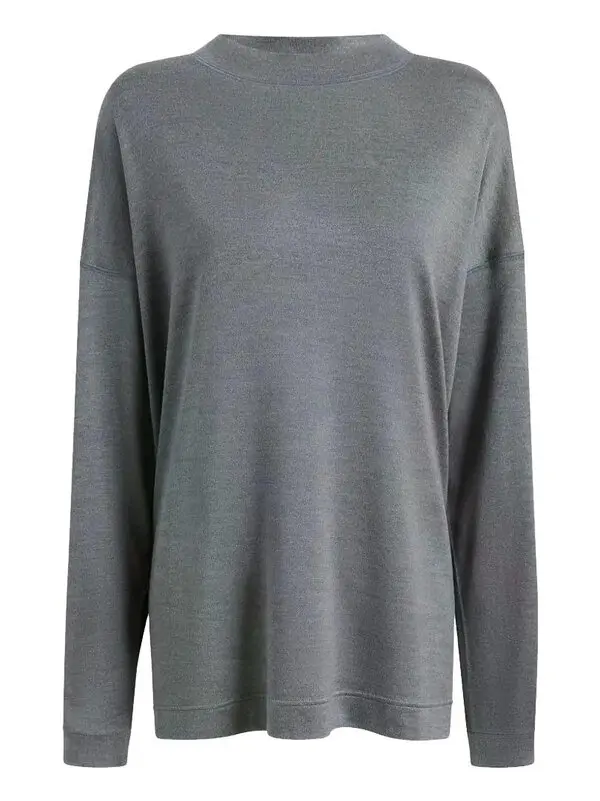 Khaite Dylan Top In Heather Silk - Grey