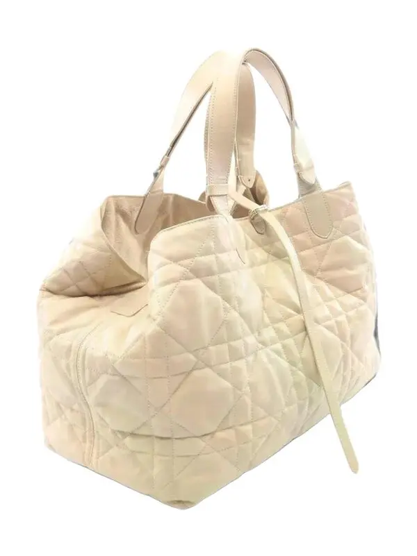 Dior Quilted Leather Tote Bag - Neutrals