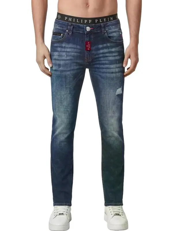 Philipp Plein Straight Supreme Fit Jeans - Blue