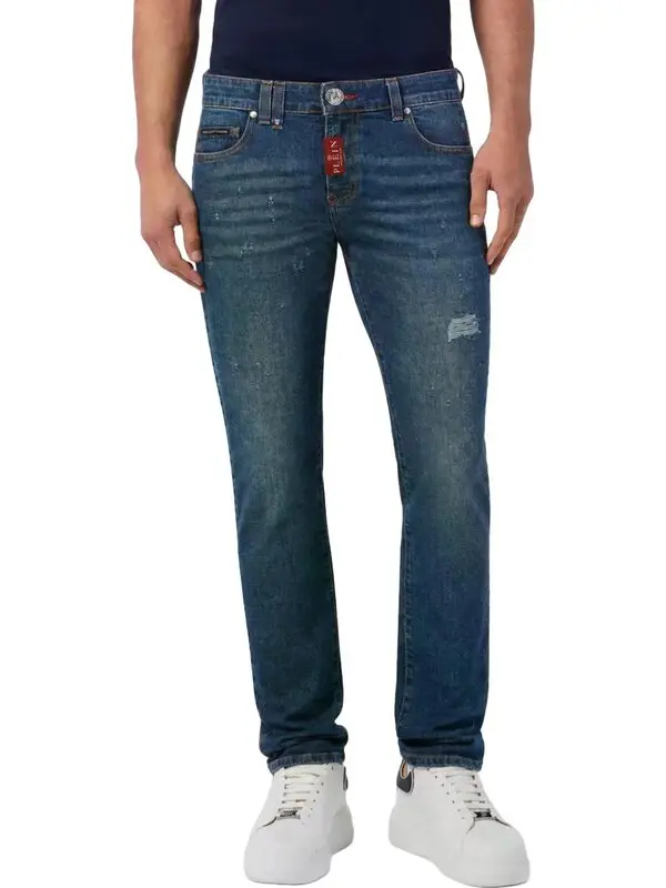 Philipp Plein Straight Supreme Fit Jeans - Blue