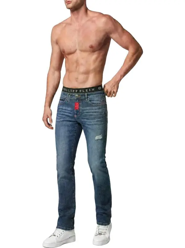 Philipp Plein Straight Supreme Fit Jeans - Blue