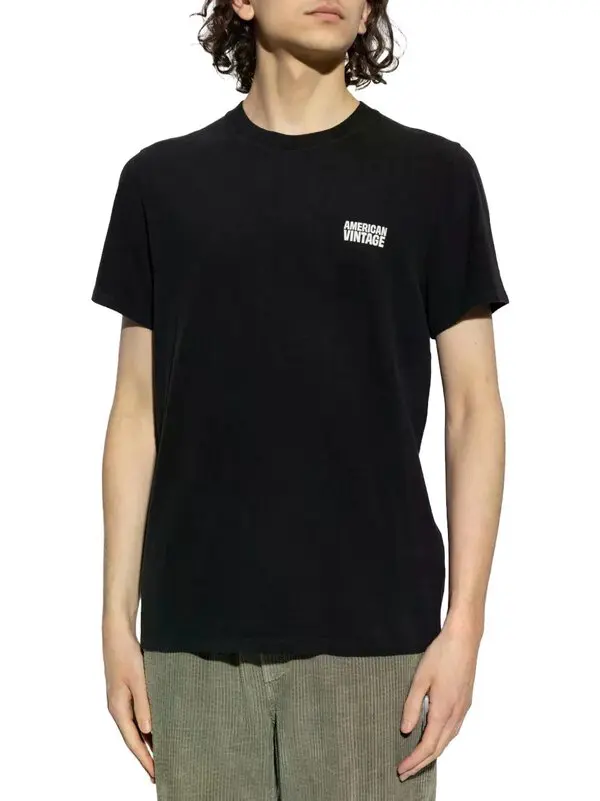 American Vintage Logo-print T-shirt - Black