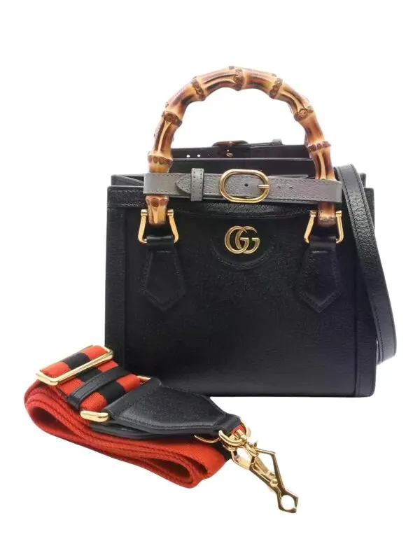 Gucci Diana Bamboo Top Handle Bag - Black