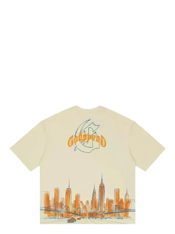 GODSPEED New York Skyline-print T-shirt - Neutrals
