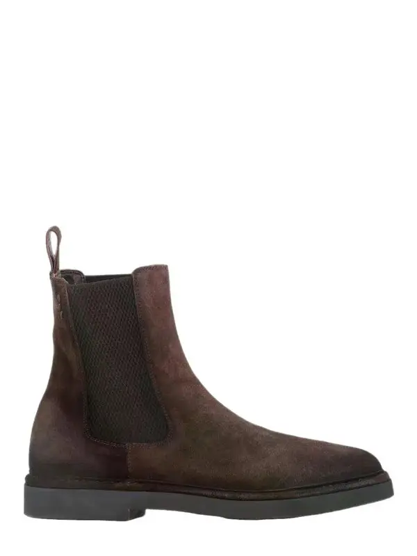 ALEXANDER HOTTO Suede Slip-on Ankle Boots - Brown