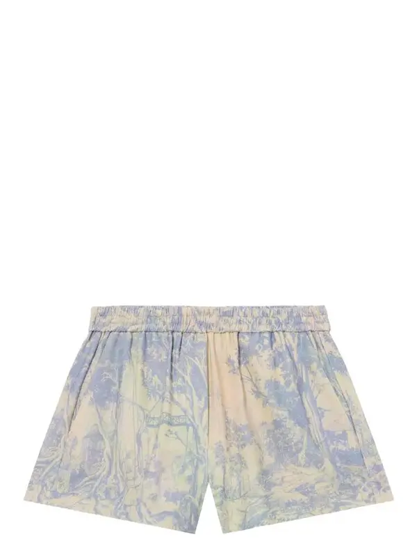 Off-White Printed Elasticated Waist Shorts - Neutrals