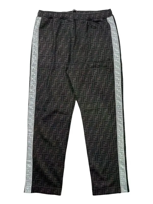 Fendi Ff Logo-print Track Pants - Brown