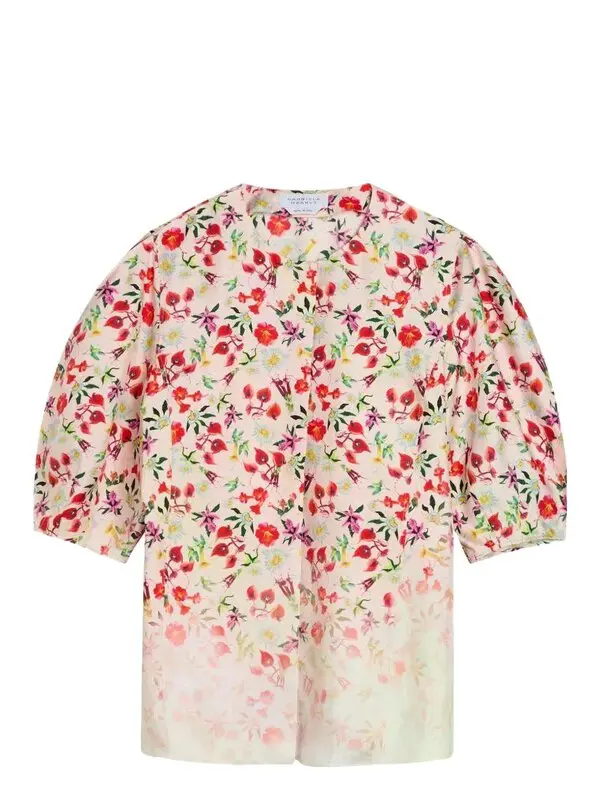 Gabriela Hearst Edify Floral-print Silk Top - Pink