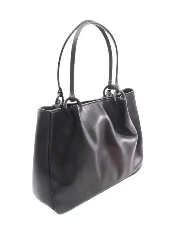 Gucci 2000s Pouch Leather Tote Bag - Black