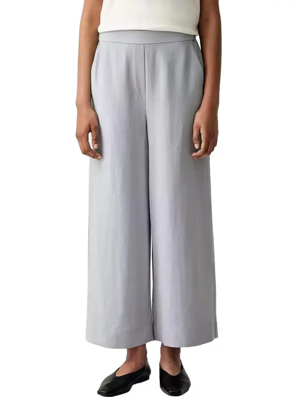 Marc O'polo Wide-leg Elasticated Palazzo Pants - Grey