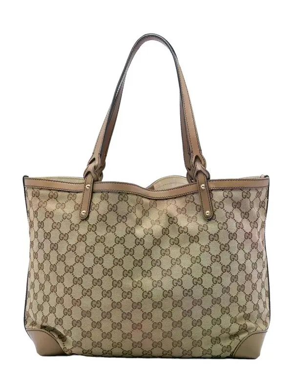 Gucci Gg Canvas Craft Tote Bag - Neutrals