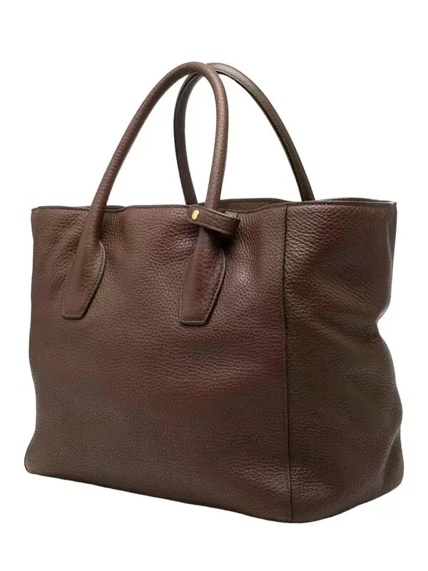 Prada Vitello Daino Convertible Tote Satchel - Brown