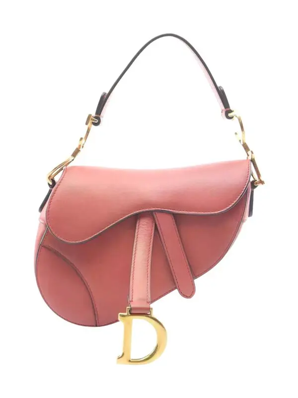 Dior Calfskin Mini Saddle Bag Satchel - Red