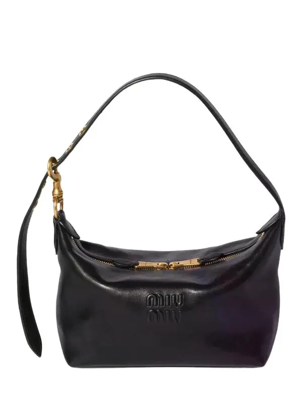 Miu Miu Spirit Nappa Leather Shoulder Bag - Black