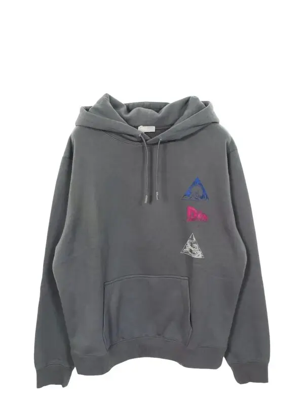 Dior Graphic Print Hoodie - Grey