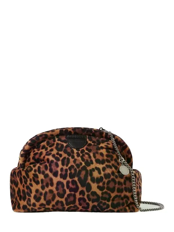 Stella McCartney Leopard-print Chain Clutch Bag - Neutrals