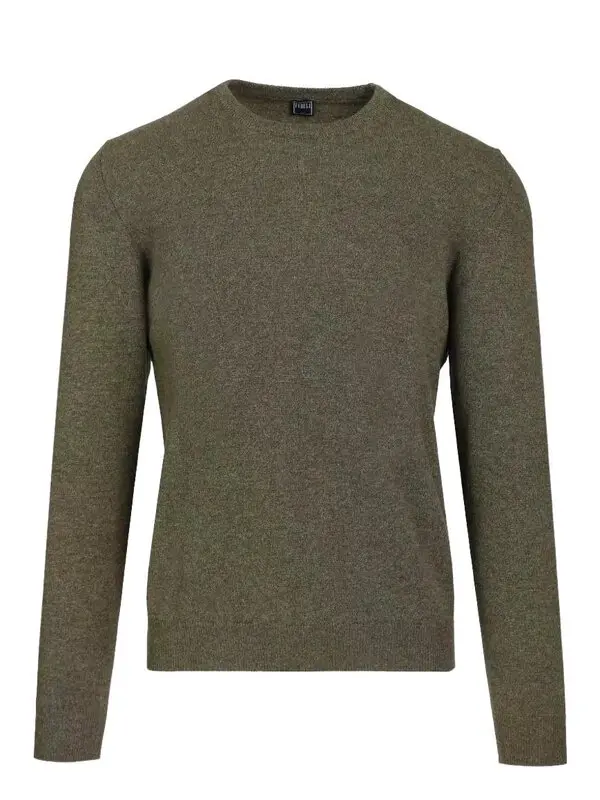 Fedeli Fine-knit Crew-neck Sweater - Green