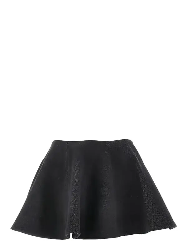 GANNI Flared Mini Skirt - Grey