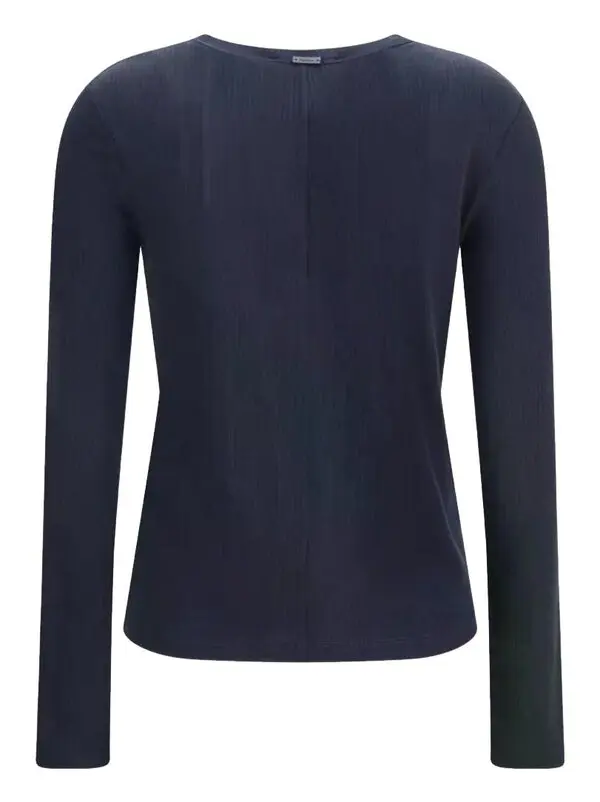 Max Mara Ribbed Long-sleeve T-shirt - Blue