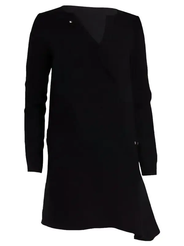 Ba&sh Asymmetric V-neck Long Sleeve Dress - Black