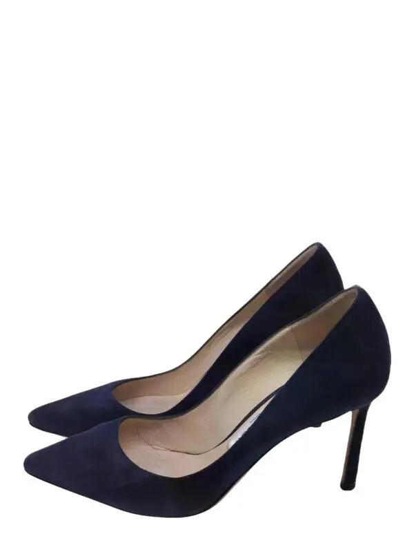 JIMMY CHOO Romy Suede Pointed Toe Stiletto Pumps - Blue