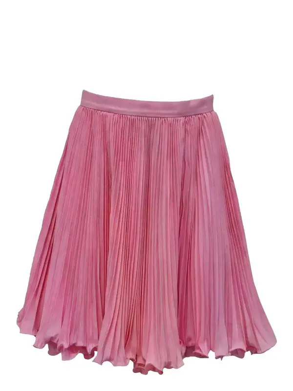 Balmain Pleated Ruffled Mini Skirt - Pink