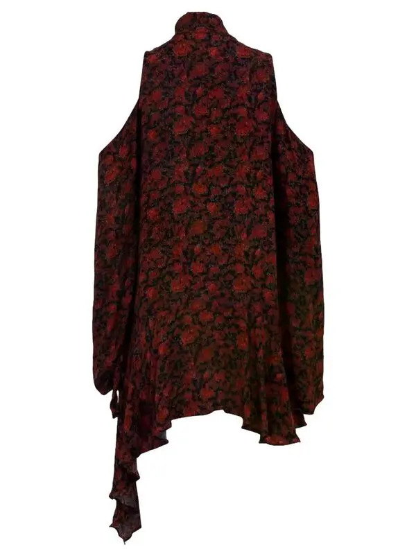 Magda Butrym Haifa Cut-out Floral Print Mini Dress - Black