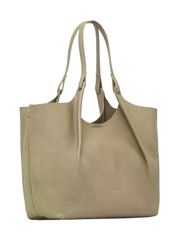 GIANNI CHIARINI Large Dua Grained Shoulder Bag - Neutrals