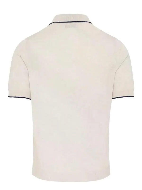 GRAN SASSO Contrast-trim Knitted Polo Shirt - Neutrals