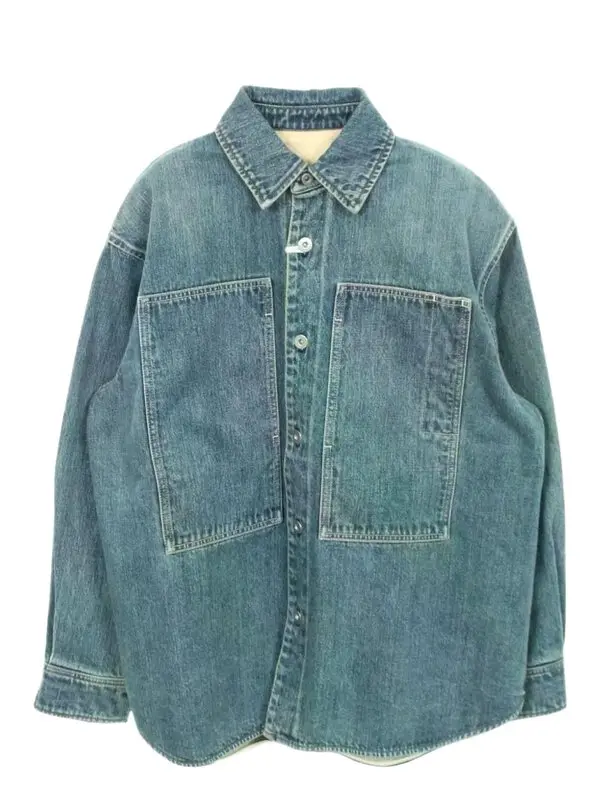 JIL SANDER 2010s Oversized Denim Shirt - Blue