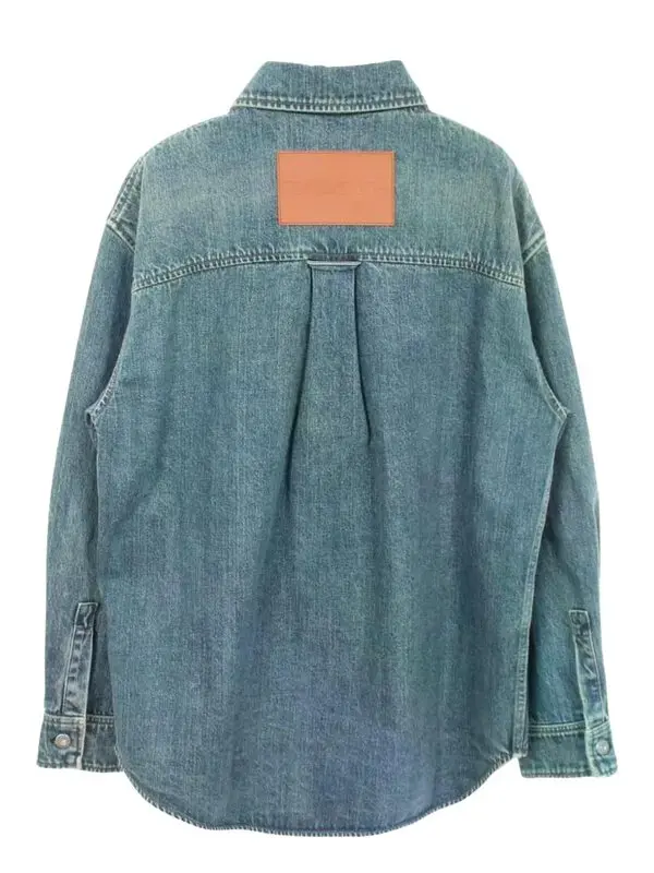 JIL SANDER 2010s Oversized Denim Shirt - Blue