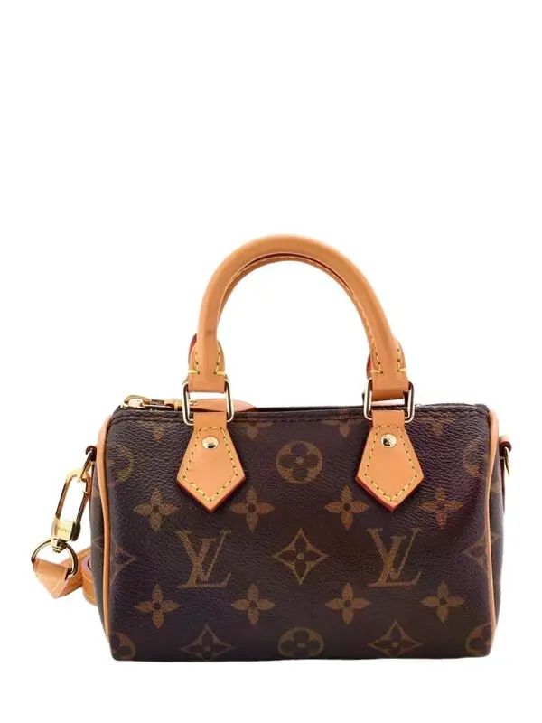 LOUIS VUITTON Speedy Bandouliere Nm Monogram Canvas Nano Crossbody Bag - Brown